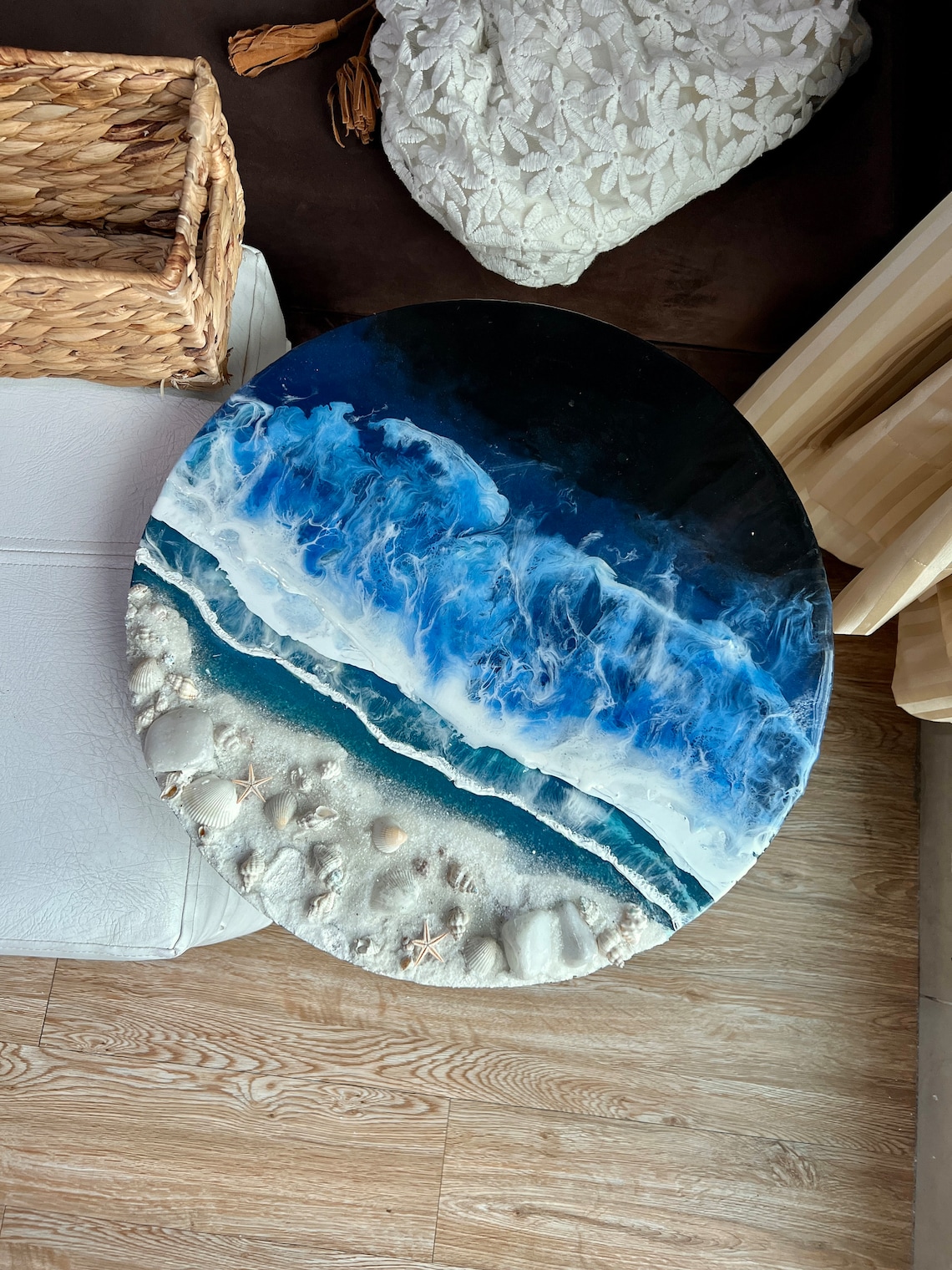 Ultra Realistic Ocean Table Top for Coffee Table 24 Inches Beach Themed ...