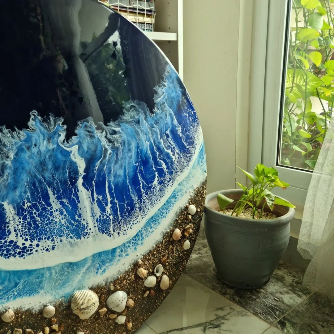 Ultra Realistic Ocean Table Top for Coffee Table 24 Inches Beach Themed ...