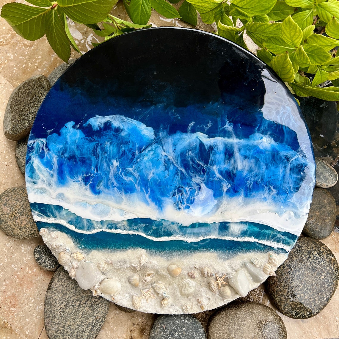 Ultra Realistic Ocean Table Top for Coffee Table 24 Inches Beach Themed ...
