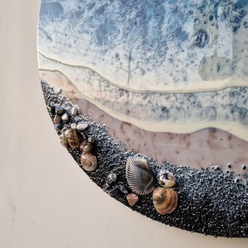 Resin Ocean Coffee Table Seashells Table Top for Beach House Decor ...
