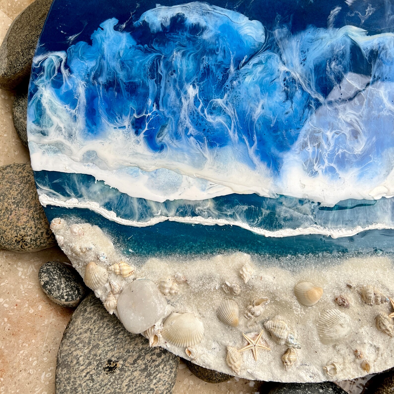 Ultra Realistic Ocean Table Top for Coffee Table 24 Inches Beach Themed ...