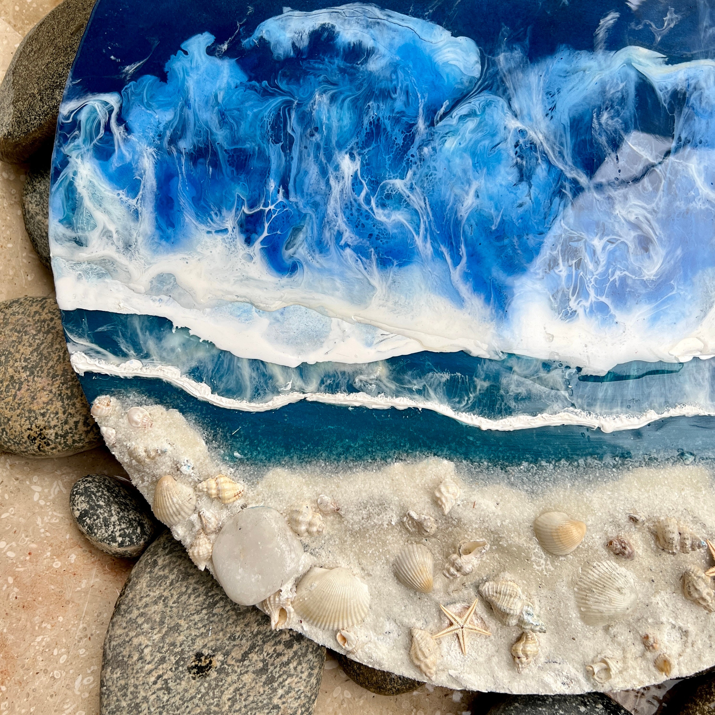 Ultra Realistic Ocean Table Top for Coffee Table 24 Inches Beach Themed ...