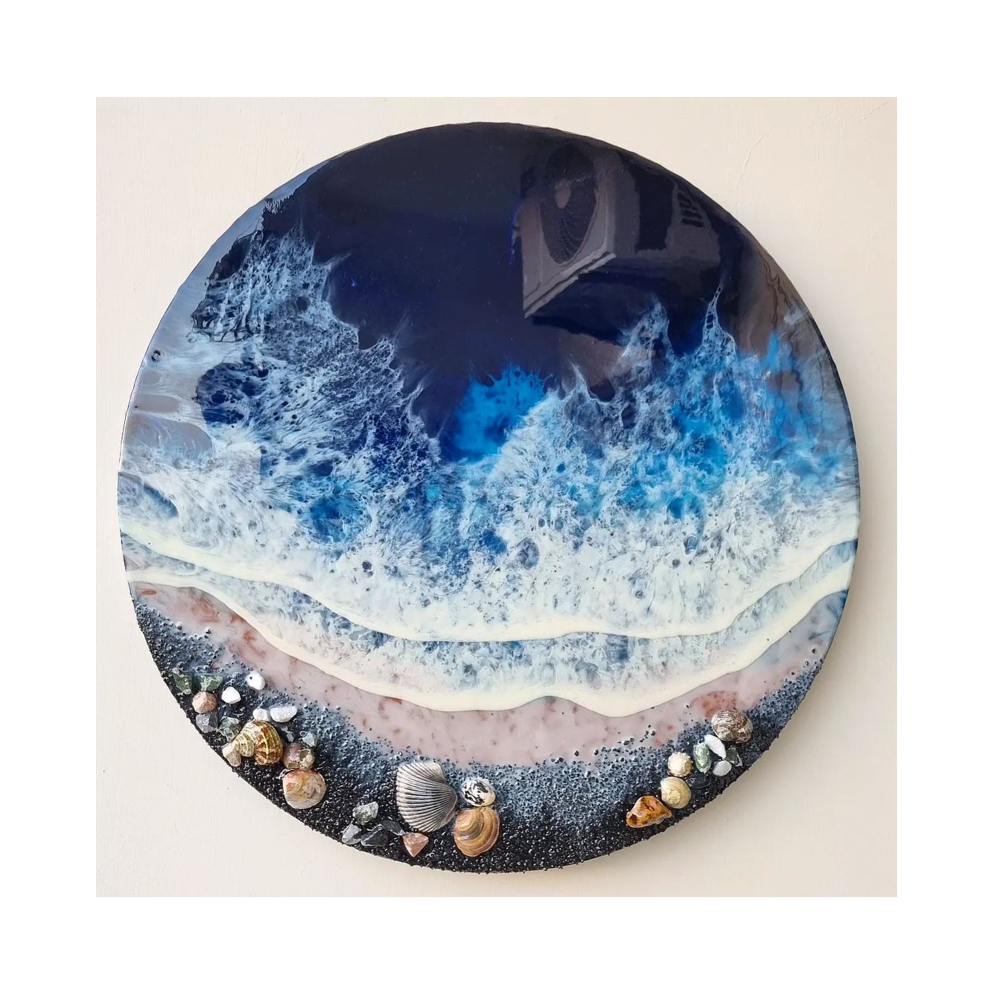 Resin Ocean Coffee Table Seashells Table Top for Beach House Decor ...