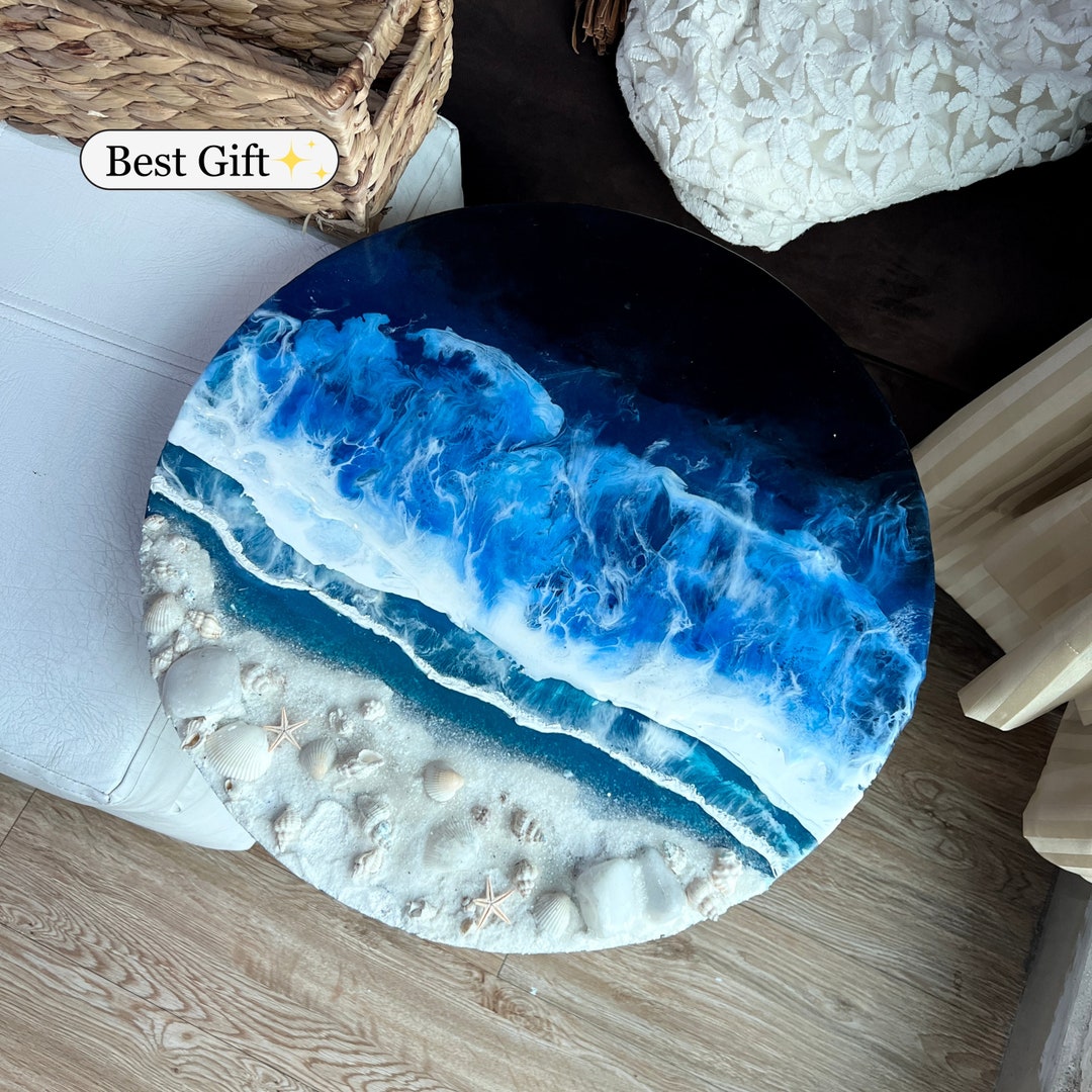 Ultra Realistic Ocean Table Top for Coffee Table 24 Inches Beach Themed ...