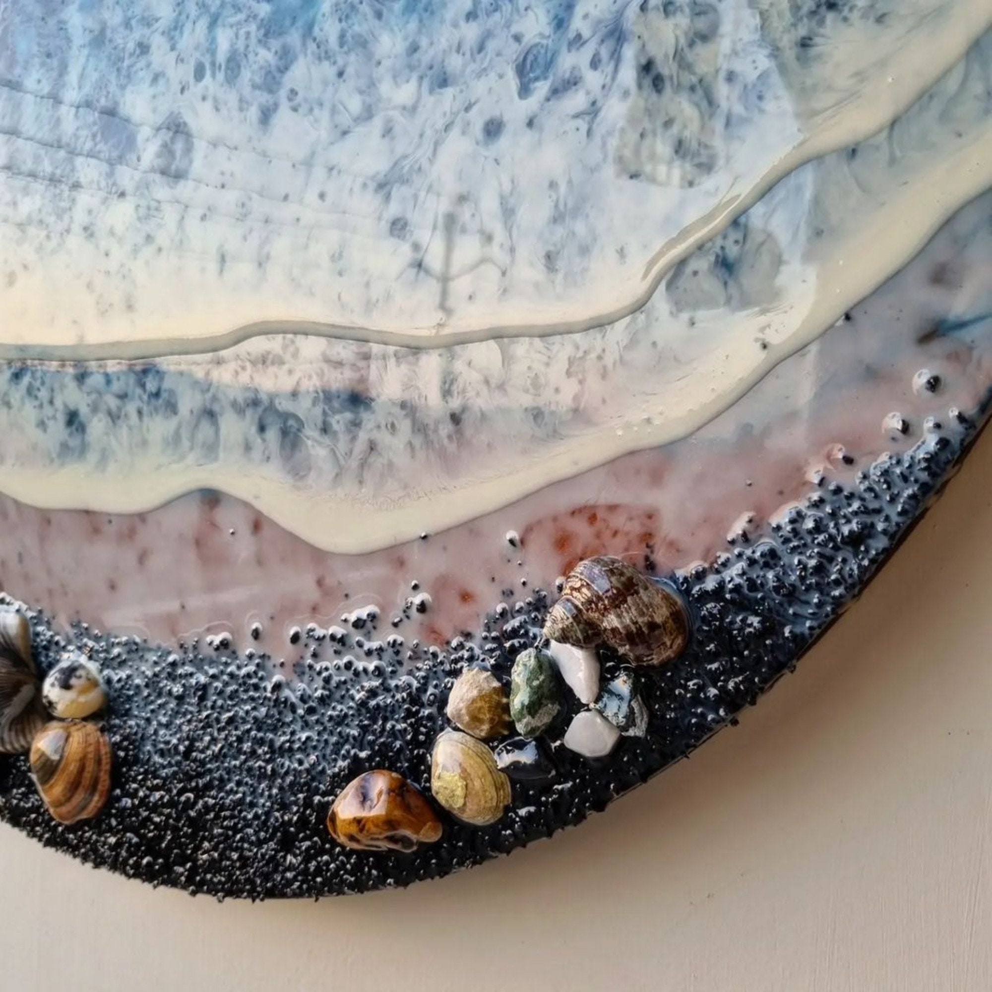 Resin Ocean Coffee Table Seashells Table Top for Beach House Decor ...