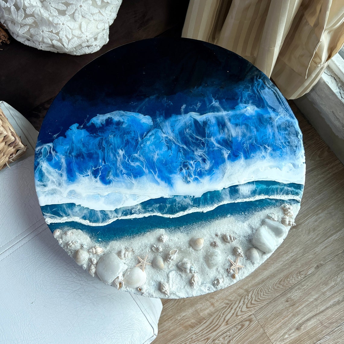 Ultra Realistic Ocean Table Top for Coffee Table 24 Inches Beach Themed ...