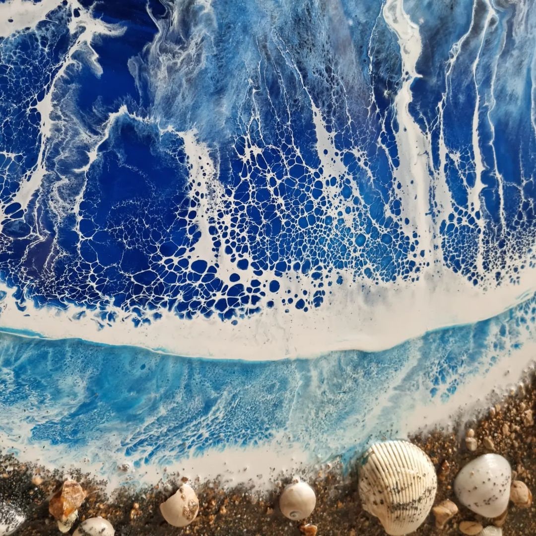 Ultra Realistic Ocean Table Top for Coffee Table 24 Inches Beach Themed ...