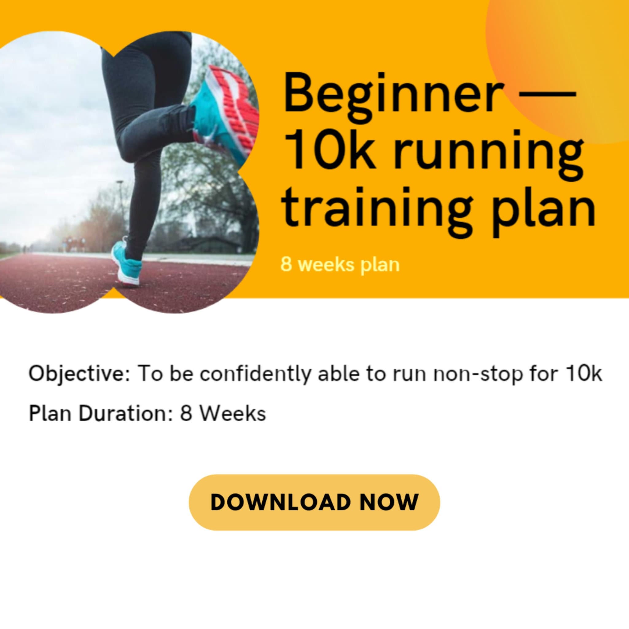 10k Marathon Running Training Printable Plan for Beginners - 8 Weeks - Etsy