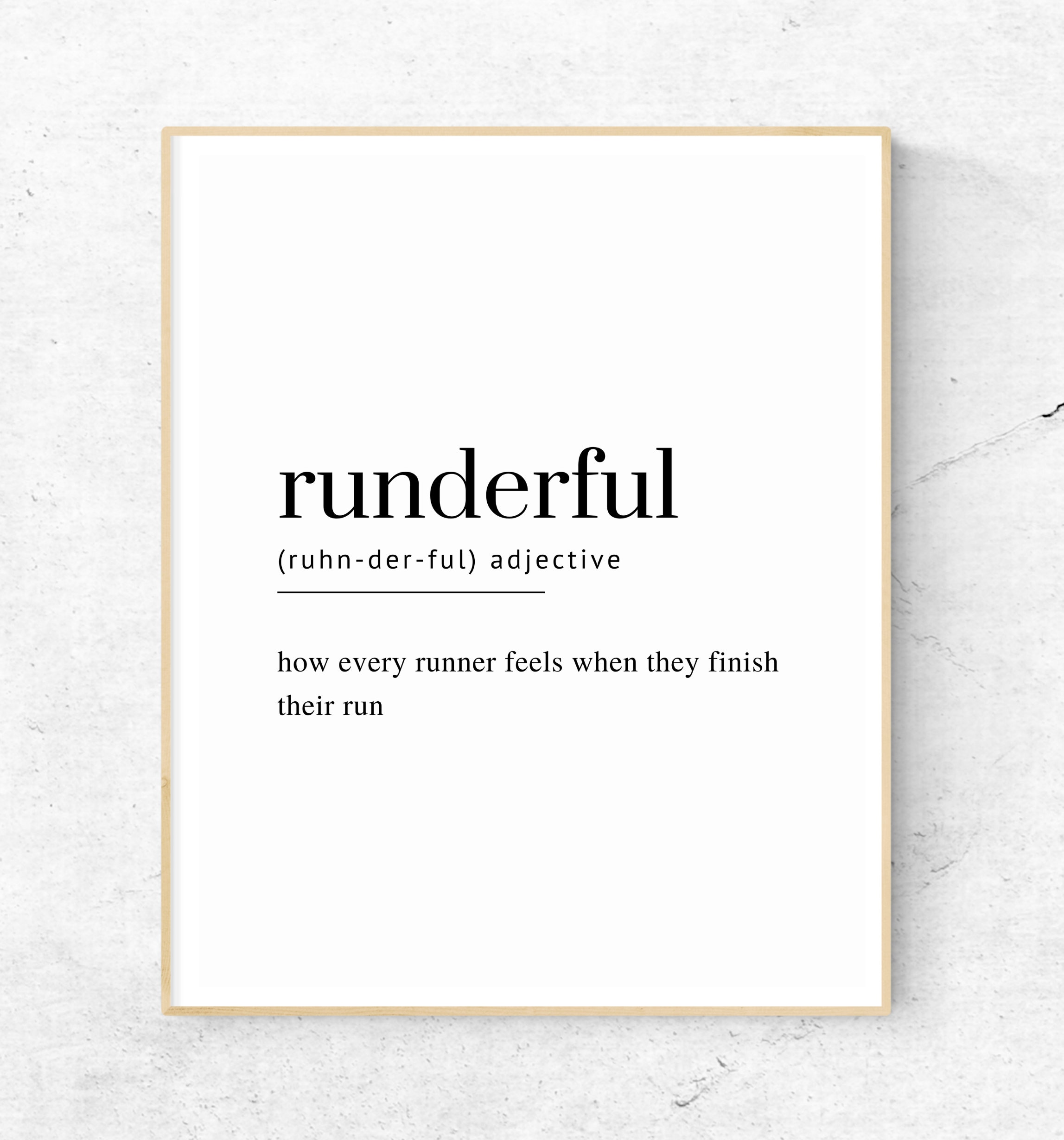 RUNDERFUL DEFINITION Print | Digital Download | Printable Wall Art ...