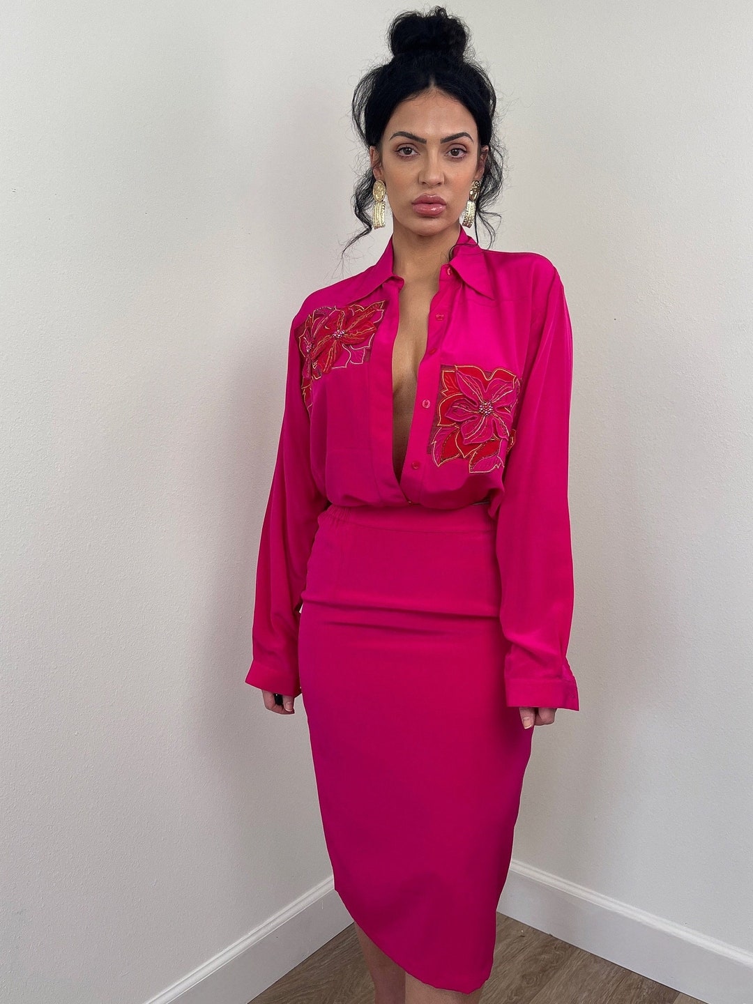 Pretty Pink Silk Set - Etsy