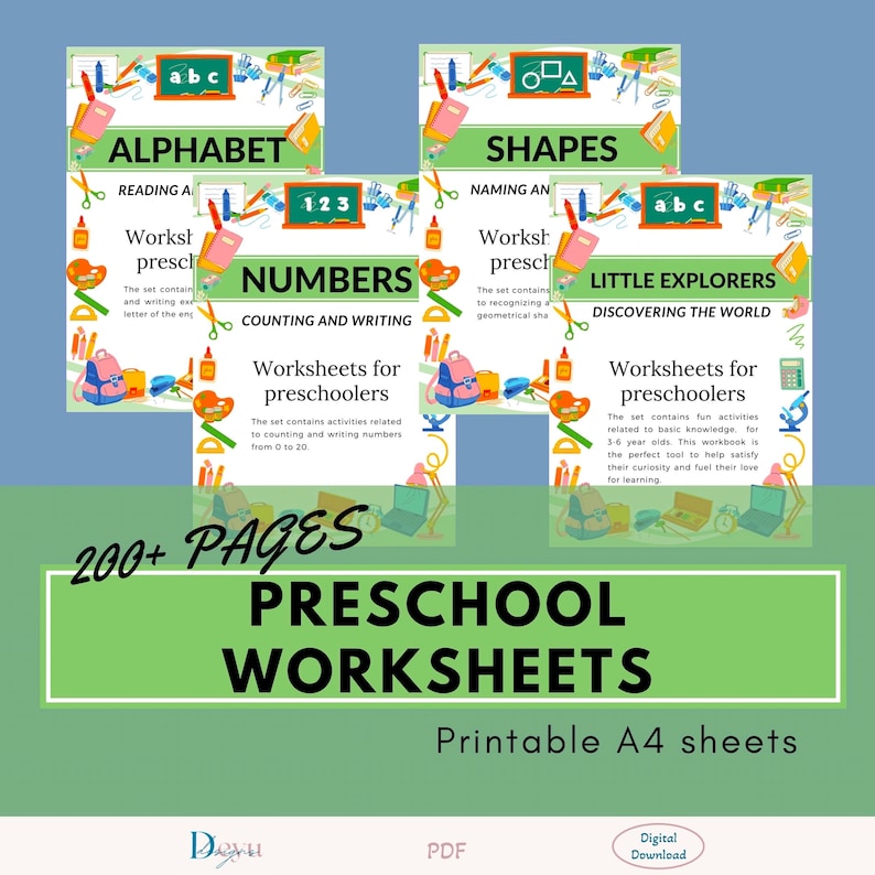 Printable Worksheets for Kids -> 240+ Pages of Fun and Engaging ...