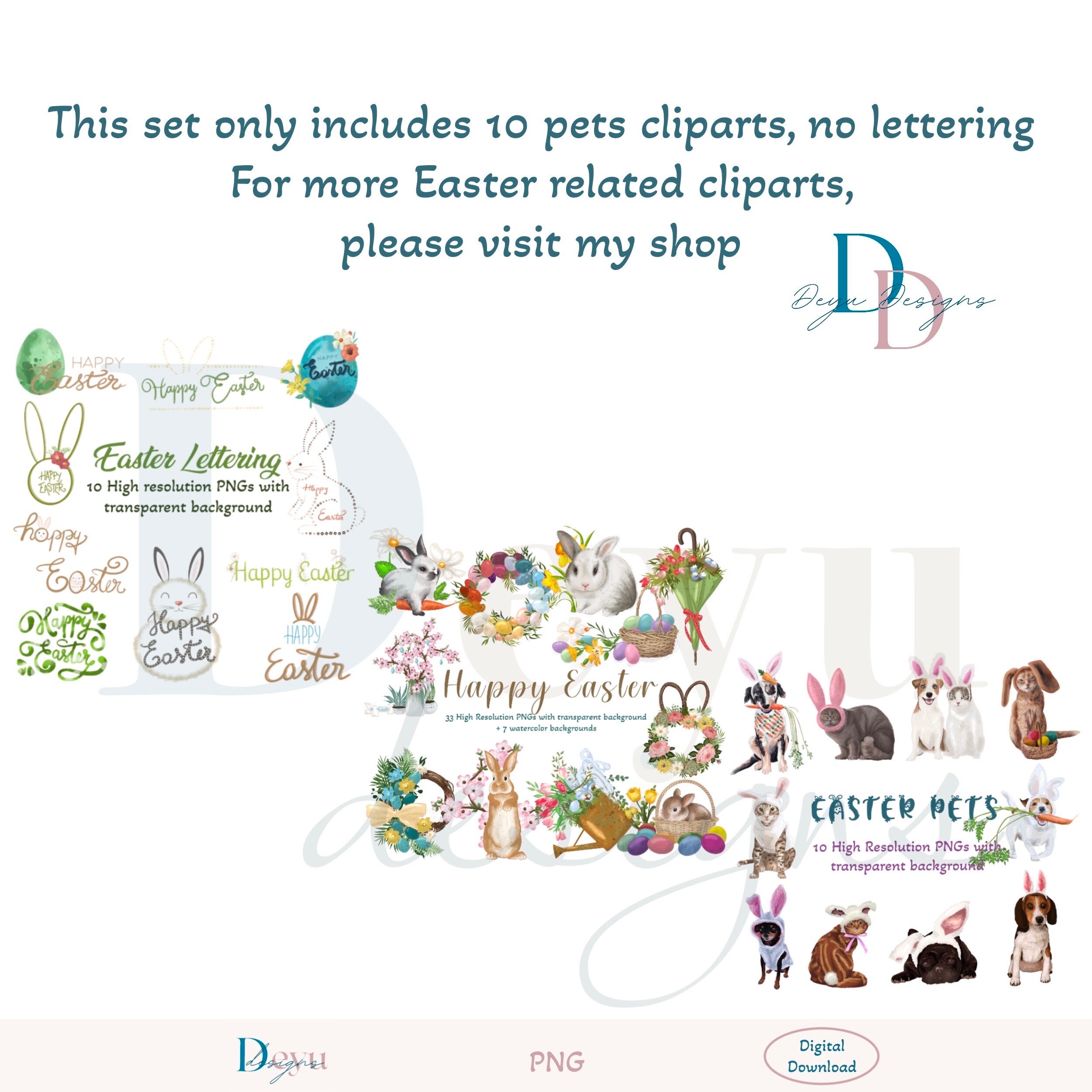 10 High Resolution Funny Easter Pets PNG Images With Transparent ...
