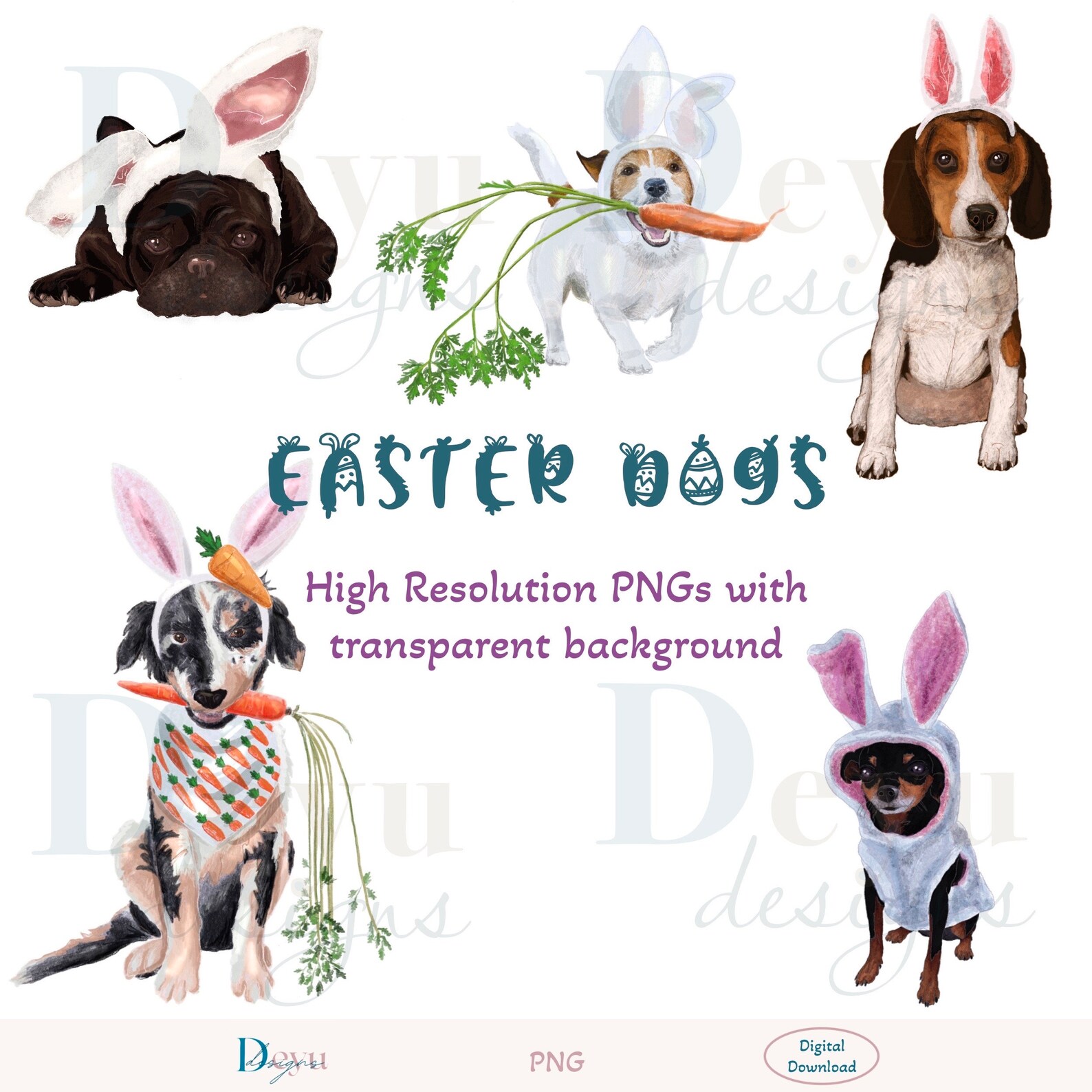 10 High Resolution Funny Easter Pets PNG Images With Transparent ...