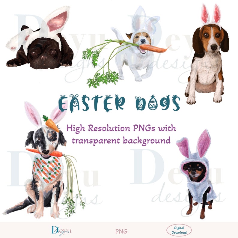 10 High Resolution Funny Easter Pets PNG Images With Transparent ...