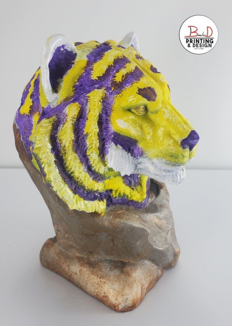 LSU Tiger Bust - Etsy