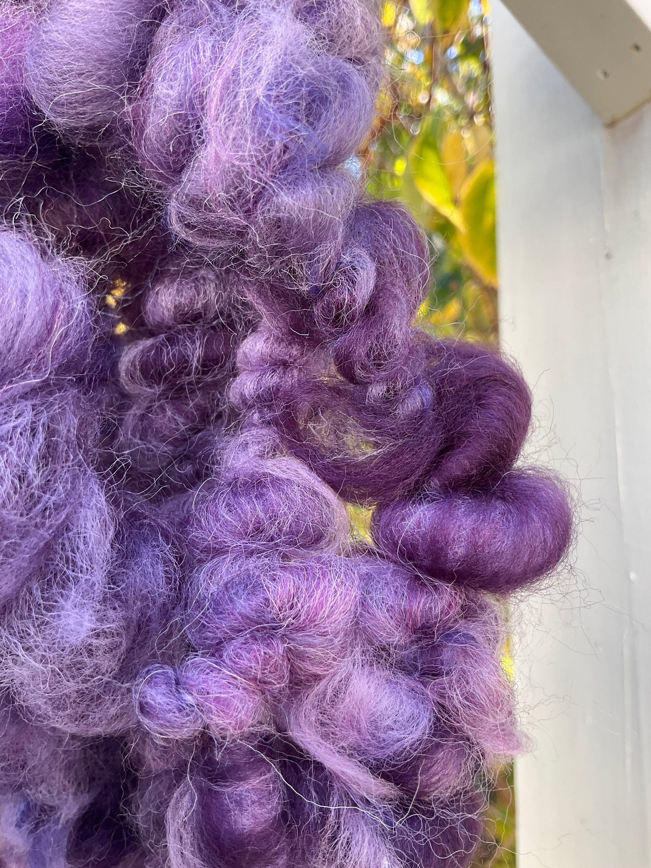 Art Yarn Jumbo 7 Yds Deep Purple Lavender Merino Shetland Wool - Etsy