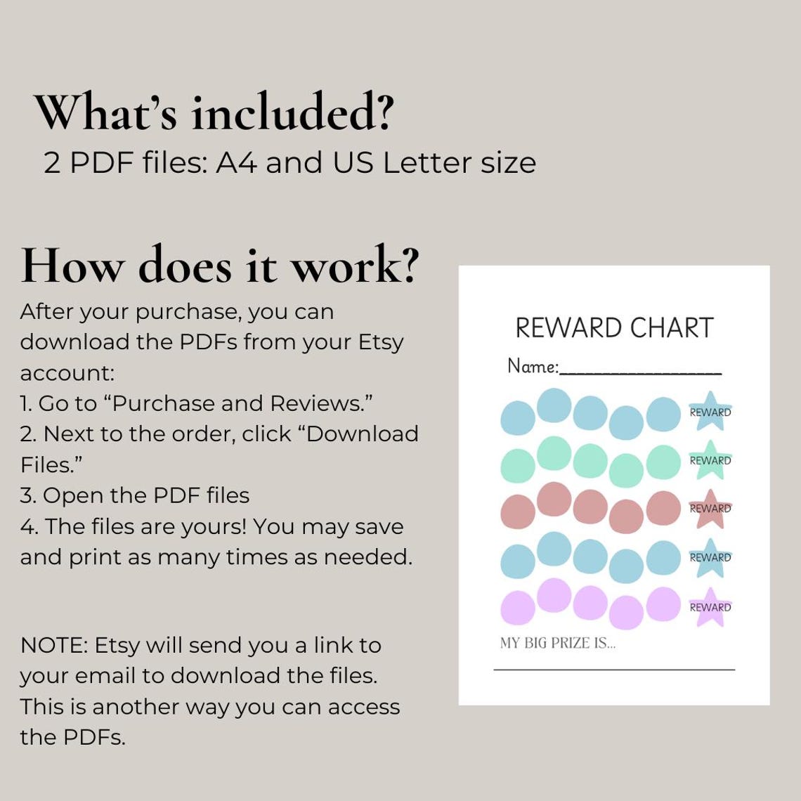 Kids Reward Chart, Printable Reward Chart, Sticker Chart for Toddlers ...