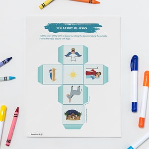 Story of Jesus Printable Paper Craft, Christmas Story, Paper Cube Cut ...