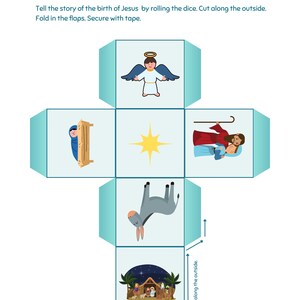 Story of Jesus Printable Paper Craft, Christmas Story, Paper Cube Cut ...