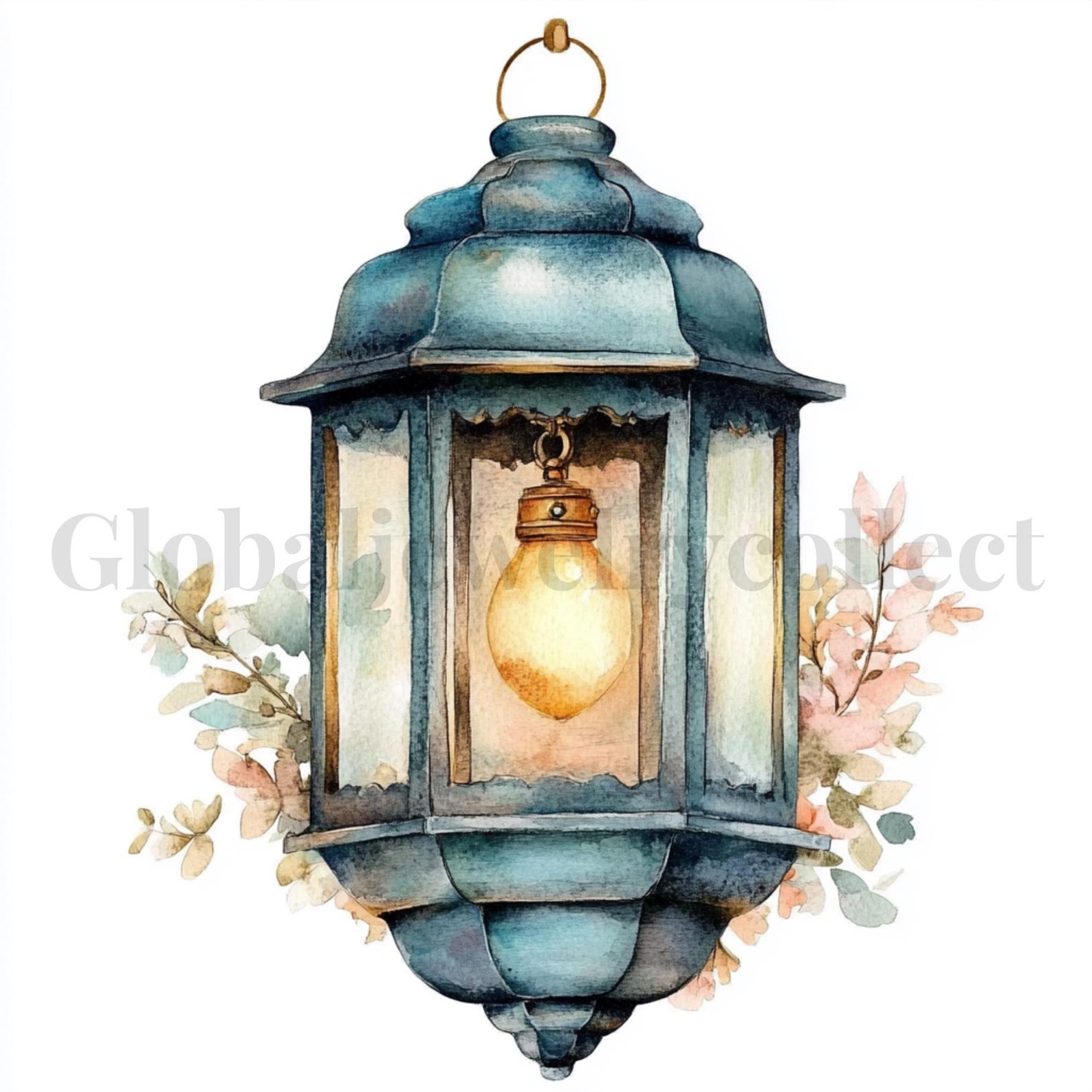 Cottagecore Lantern Clipart, Printable Watercolor Clipart, High Quality ...