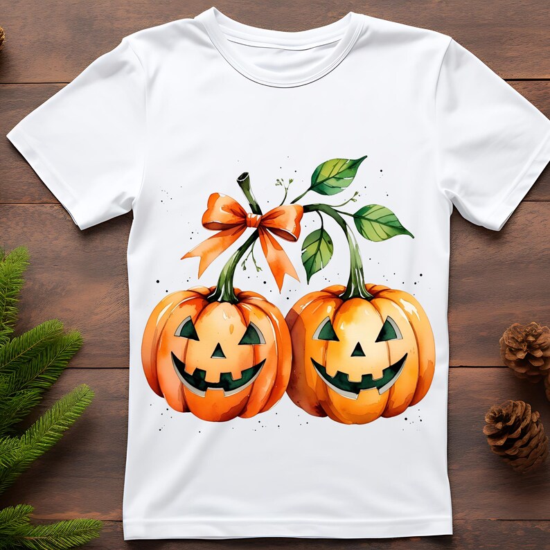 Watercolor Pumpkin Clipart Set | Fall Autumn Harvest Decor PNG | Cute ...