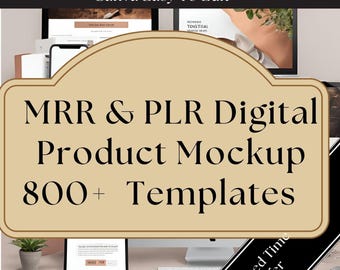 MRR Mockup Canva Template Bundle, 800 Mock up Digital Product Sales ...