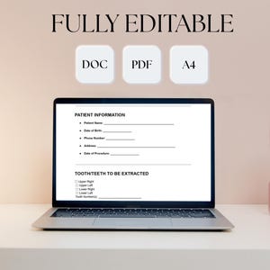 Tooth Extraction Consent Form DOC PDF | Dental Surgery Authorization ...
