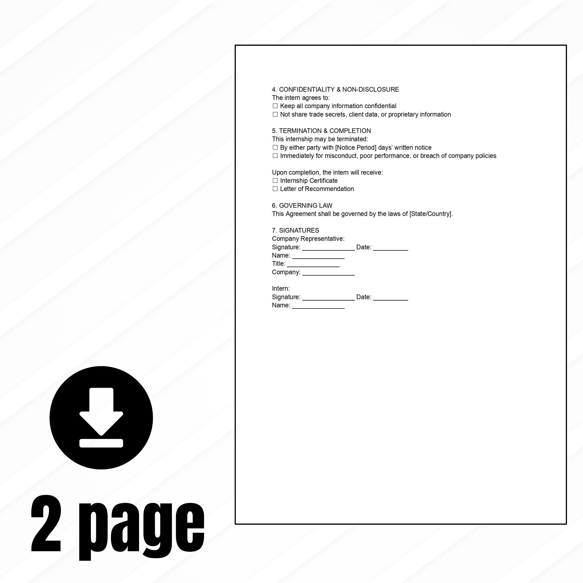 Internship Job Offer Letter Template | Internship Employment Offer ...