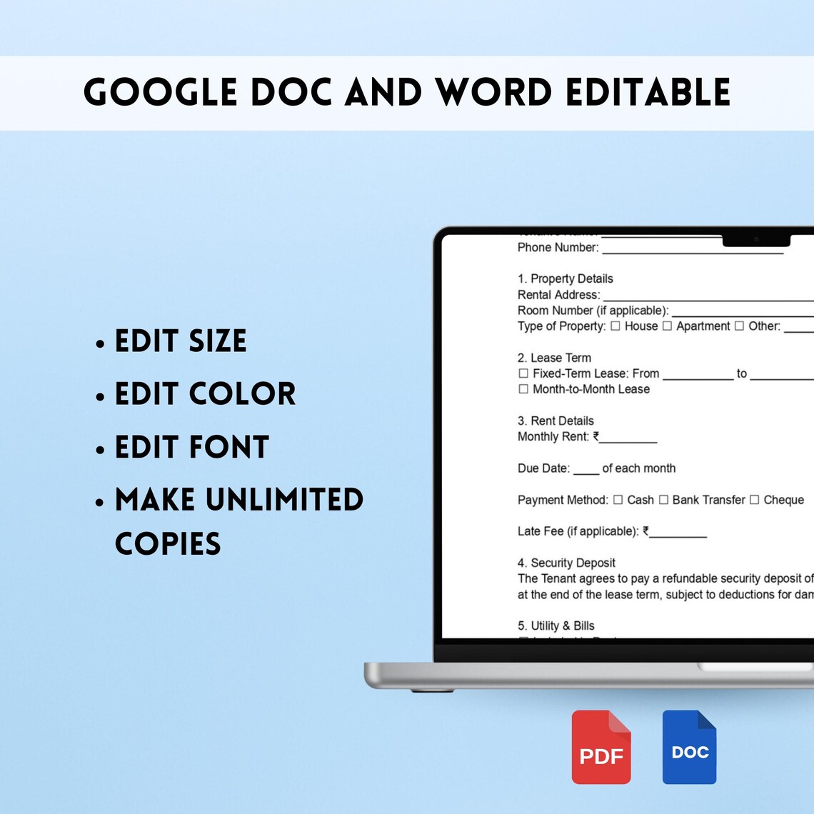 Room Rental Agreement | Lease Agreement for Rent | Roommate Rental ...