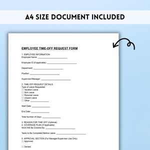 Employee Time-off Request Form Template | Leave Application & Approval ...