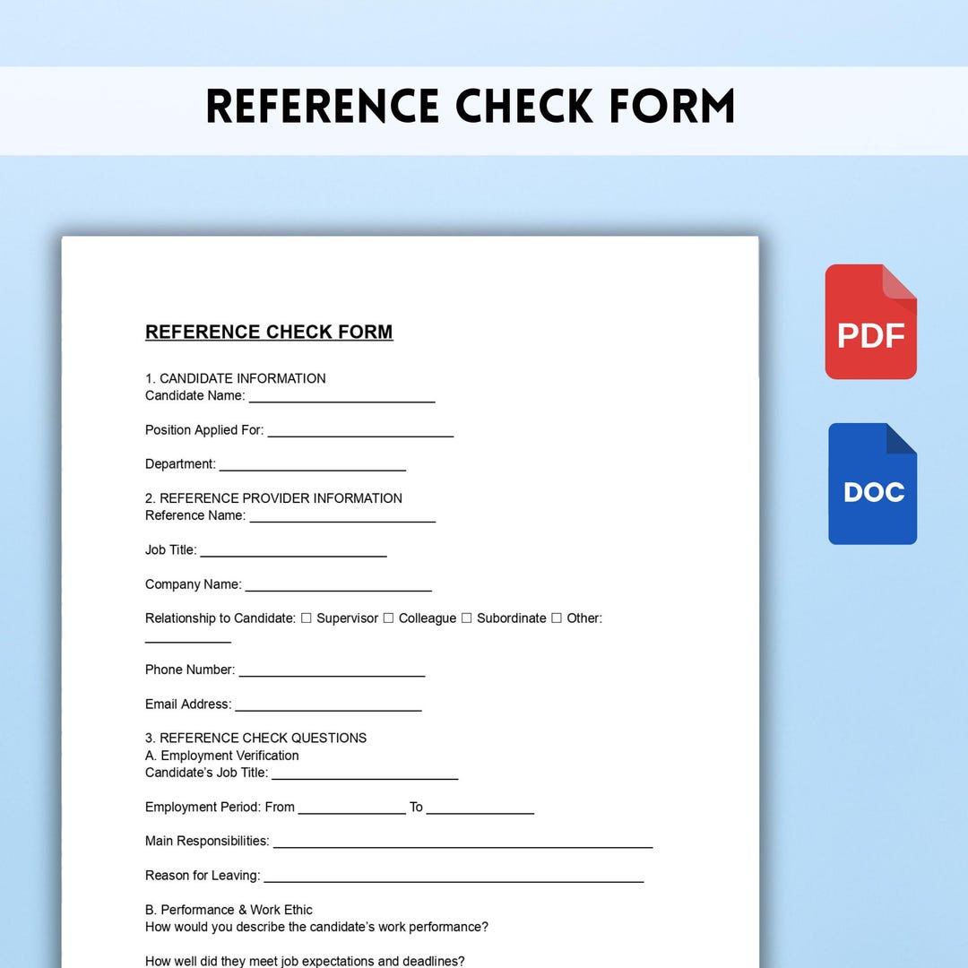 Reference Check Letter Template | Academic Reference Verification ...