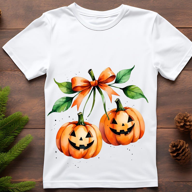 Watercolor Pumpkin Clipart Set | Fall Autumn Harvest Decor PNG | Cute ...