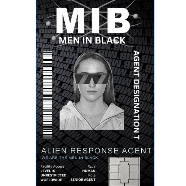 Men in Black Id Badges - Etsy Australia