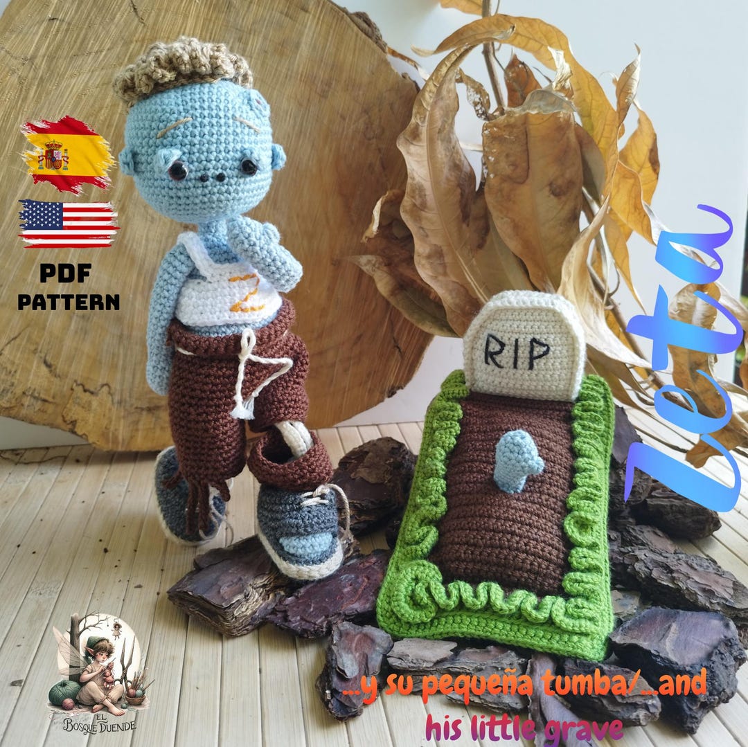 Crochet Pattern for Zeta Doll and Her Little Grave - Etsy