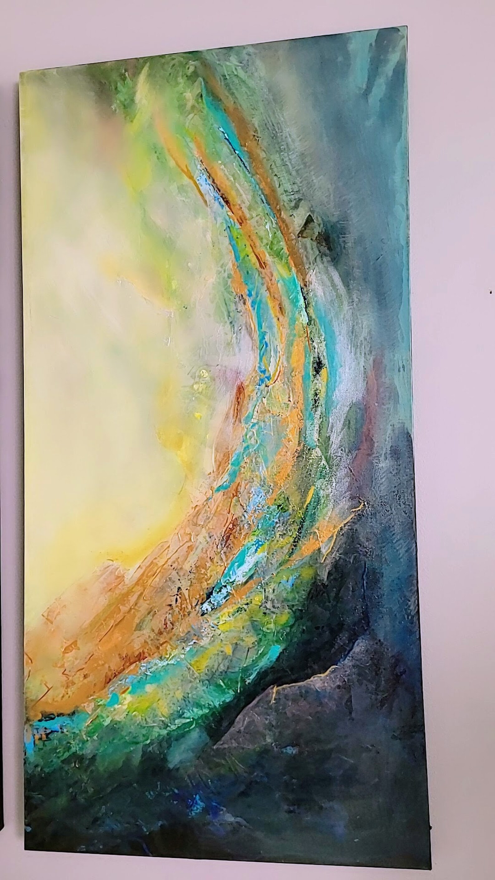 Abstract Acrylic Diptych Painting on Canvas: Colorful Modern Wall Art ...