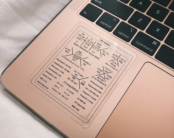 Your Comprehensive Guide to Normal Lab Values: Lab Value Sticker for ...