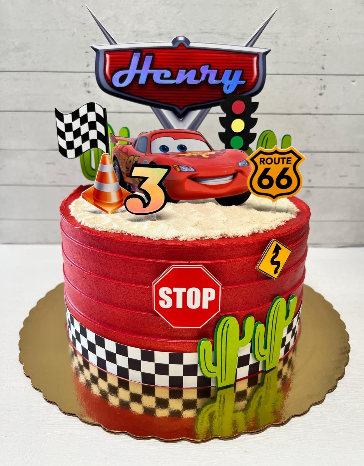 Cars Cake Topper, Custom Cake Topper, Personalized Cars Cake Topper ...