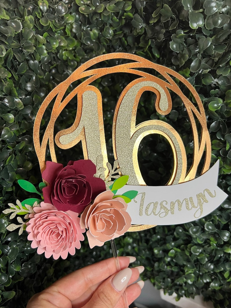Happy Sweet Sixteen Cake Topper, Sweet 16 Cake Topper, Happy Sweet 16 ...
