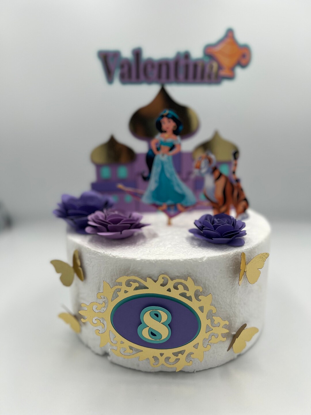 Princess Jasmine Cake Topper - Aladdin Themed Birthday - Genie Lamp - Etsy