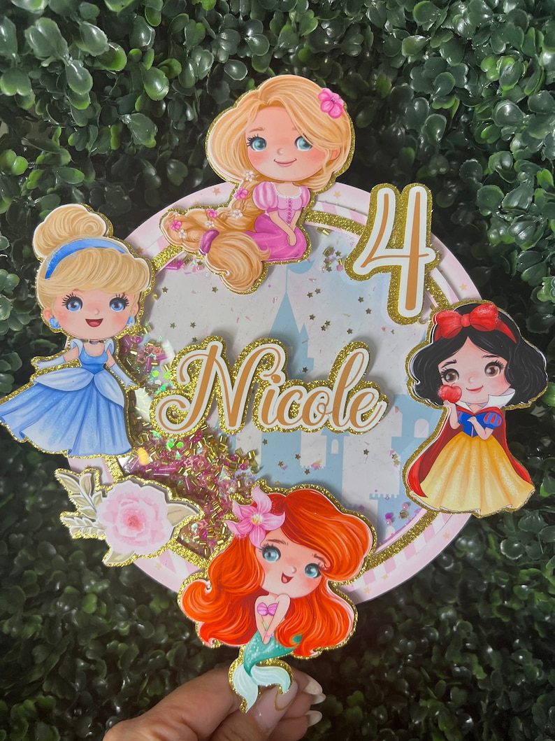 Princess Cake Topper / Princess Topper / Princess Shaker Topper ...