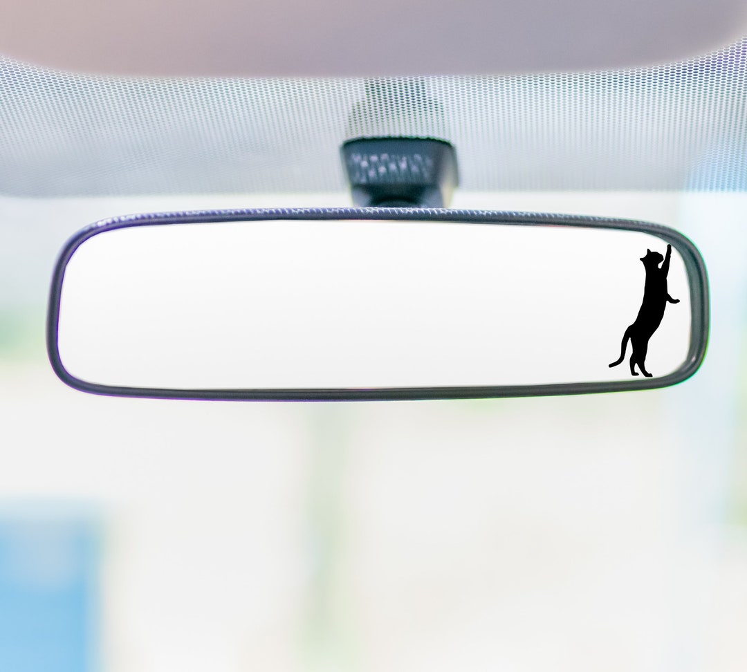 Stretching Cat, Rear View Mirror, Car Decal, Vinyl Decal, Tiny, Small ...