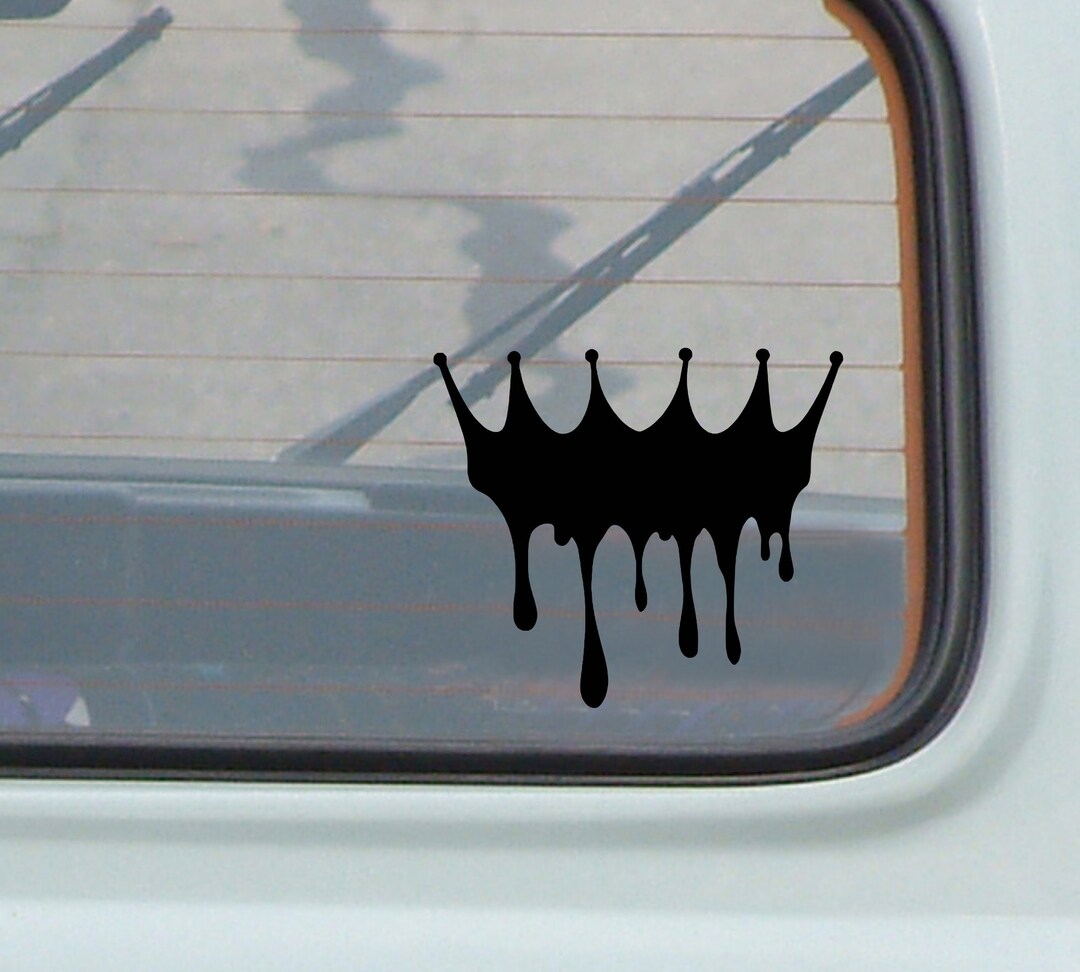 Crown Drip Decal Crown Car Decal Vinyl Decal Laptop - Etsy