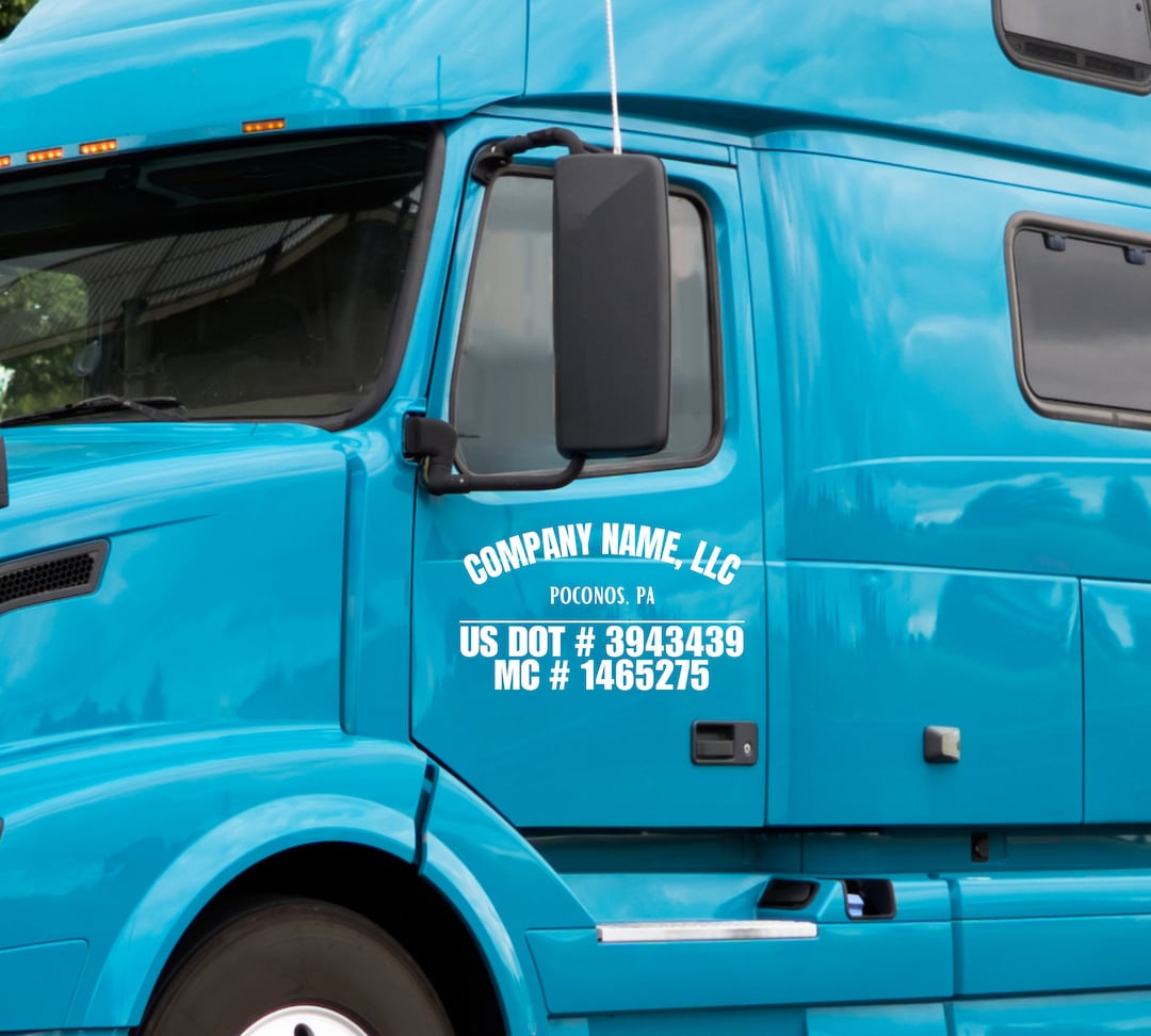 Us Dot Numbers Decal, Trucking Company Decal, Trucking Company Vinyl ...