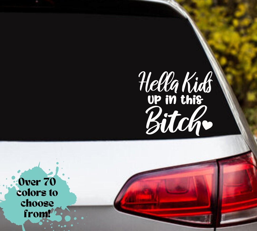Funny 'hella Kids' Car Decal - Trendy Bumper Sticker - Etsy