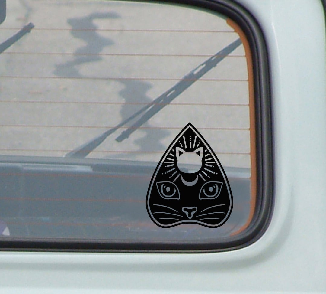 Ouija Cat Car Decal, Cat Decal, Cute Car Accessories, Ouija Board, Rear ...