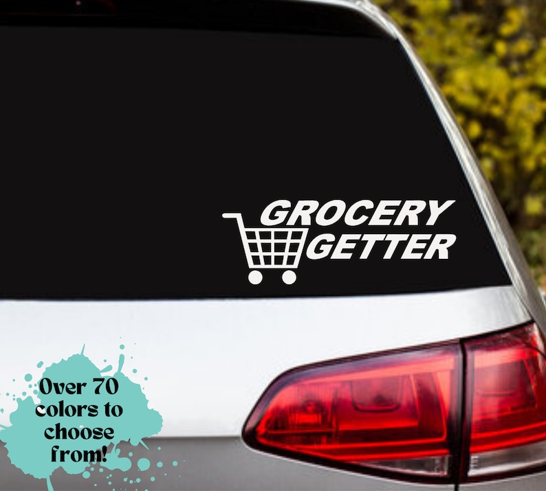 Grocery Getter Car Decal: Shopping Cart Vinyl Sticker - Etsy