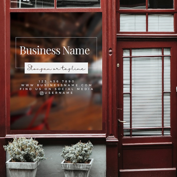 Business Door Window Decal - Etsy UK