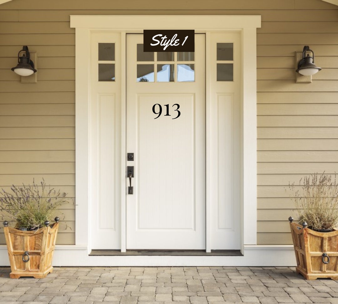 Custom Door Decal Street Address Decal Door Numbers Home - Etsy