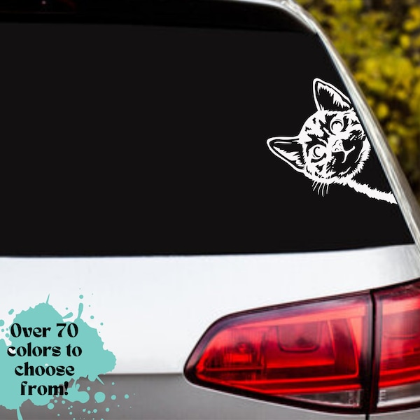Cat Car Decal - Etsy
