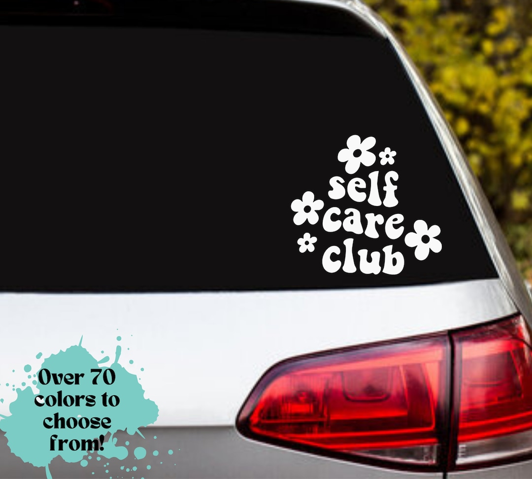 Self Care Club Car Decal, Car Accessories, Trendy, Cute, Gifts, Laptop ...